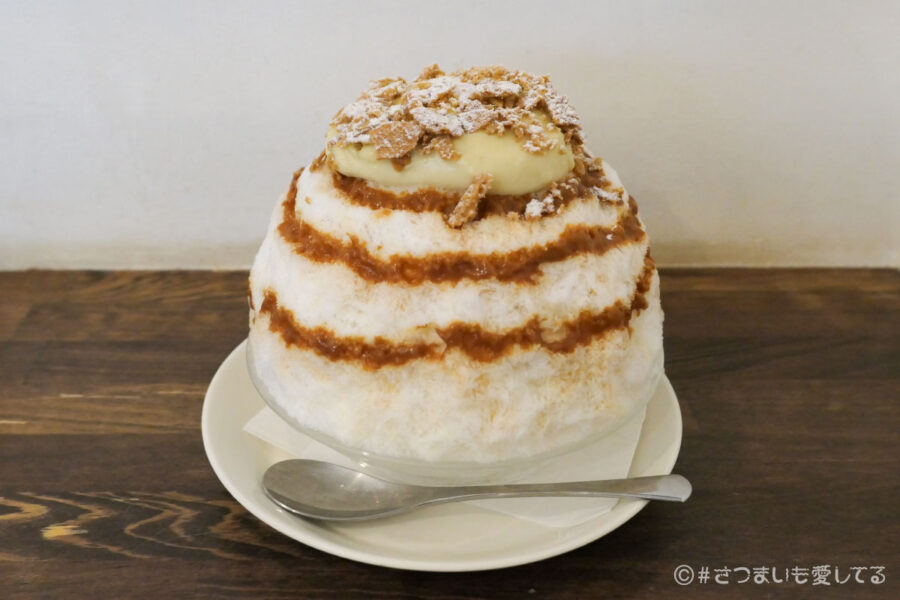 【かき氷】八幡山・nice&warm（ナイスアンドウォーム）の「焼きいもチーズタルト」 | #さつまいも愛してる